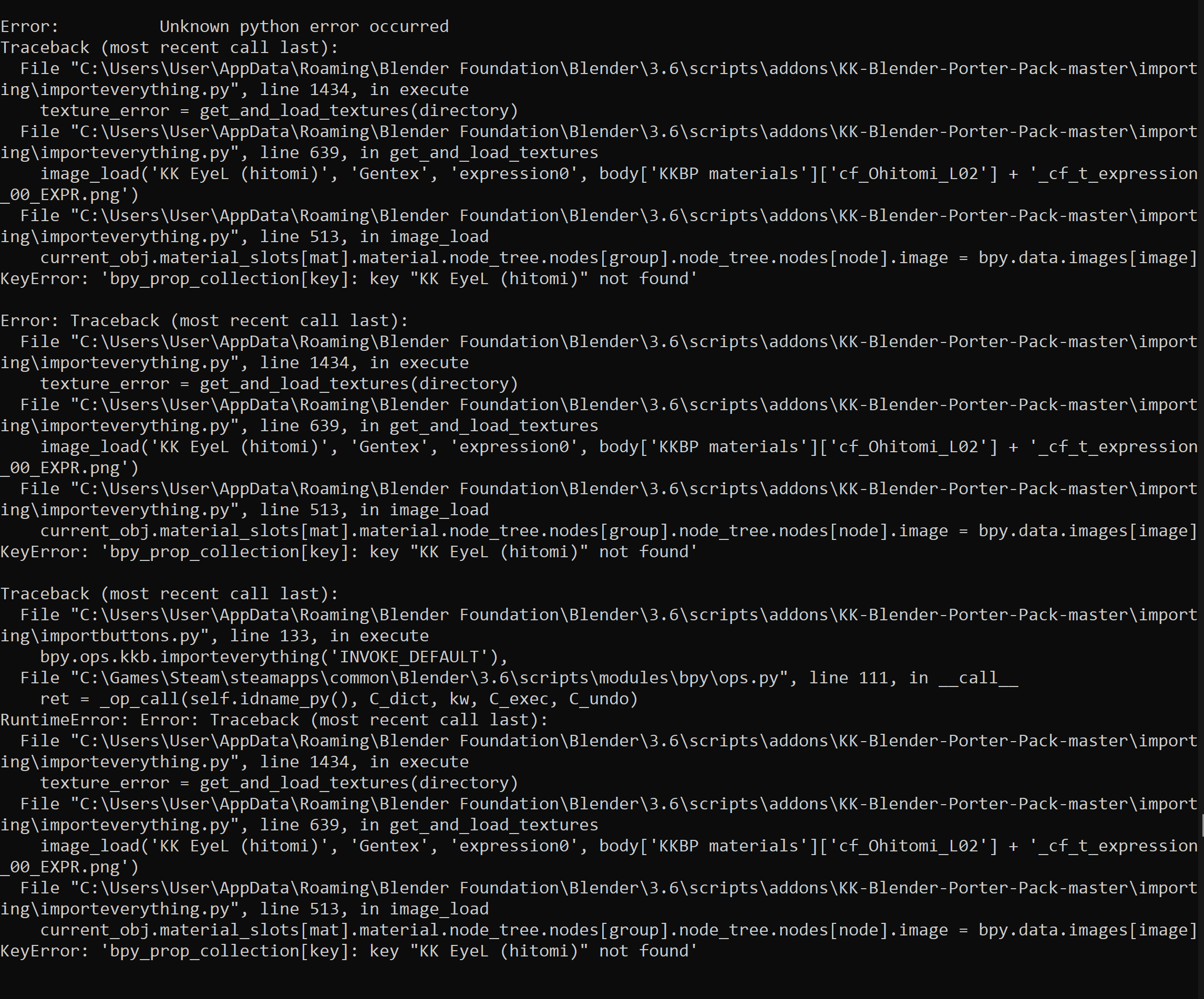 Import gives some errors and stops · Issue #466 · FlailingFog/KK ...