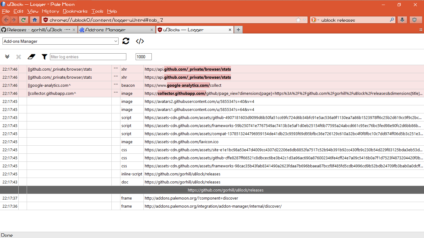 [uBO Legacy RC] Logger problem · Issue #3464 · gorhill/uBlock · GitHub