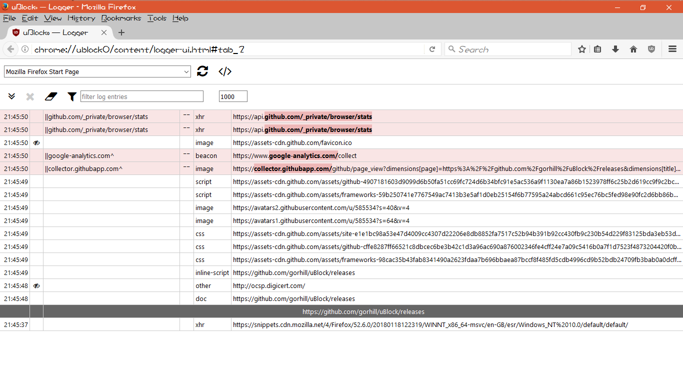 [uBO Legacy RC] Logger problem · Issue #3464 · gorhill/uBlock · GitHub