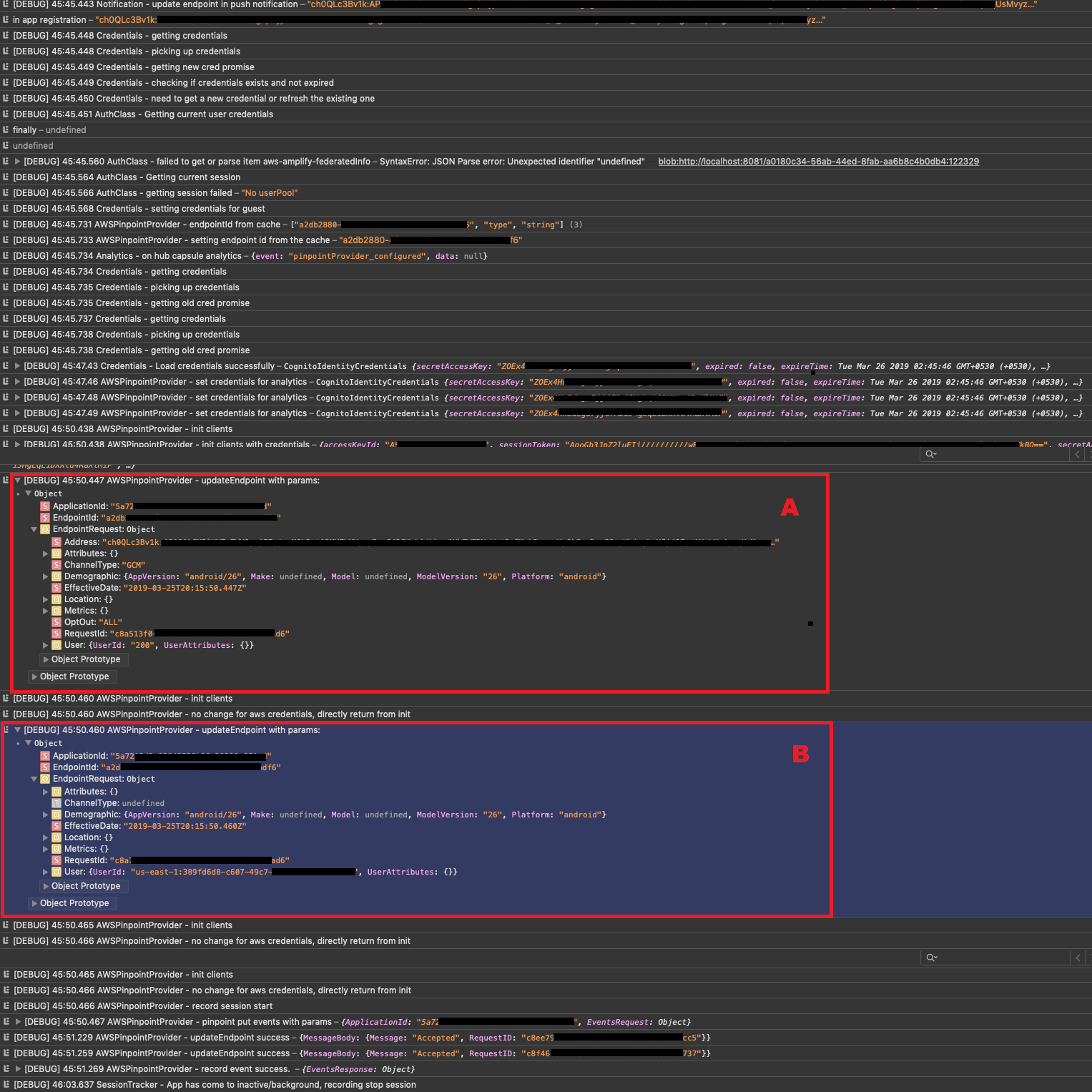 Aws Pinpoint Analyticsupdateendpoint Gives An Invalid Userid Output · Issue 2934 · Aws Amplify