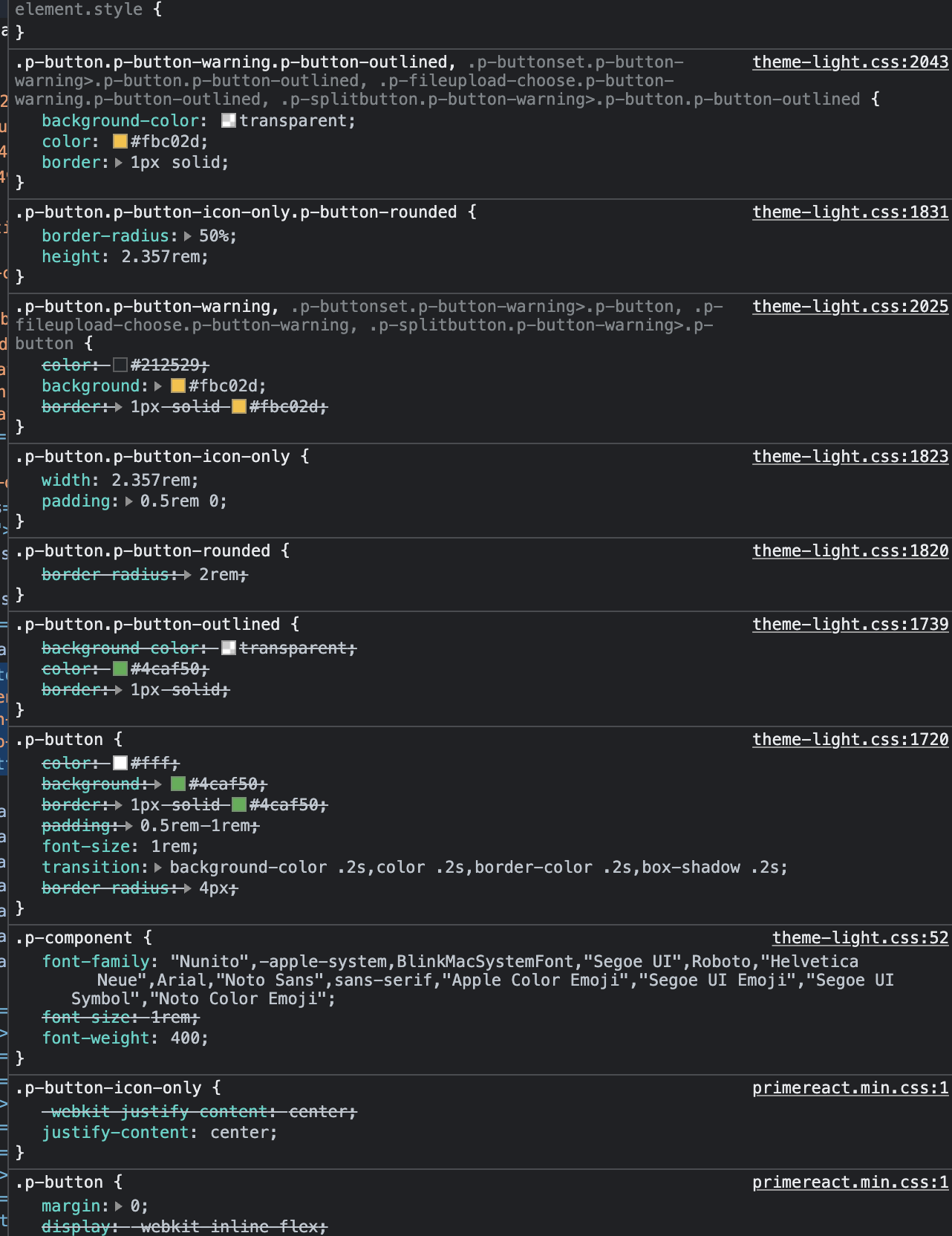 Datatable Wrong Button Color On Sorting In Safari · Issue 2799 · Primefacesprimereact · Github 8120