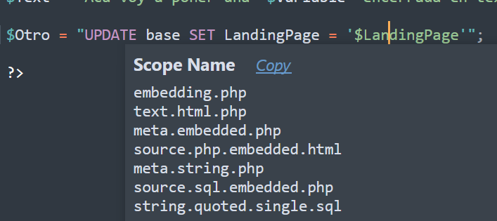 PHP - Does not recognize variables in SQL queries · Issue #3543 · sublimehq/Packages · GitHub