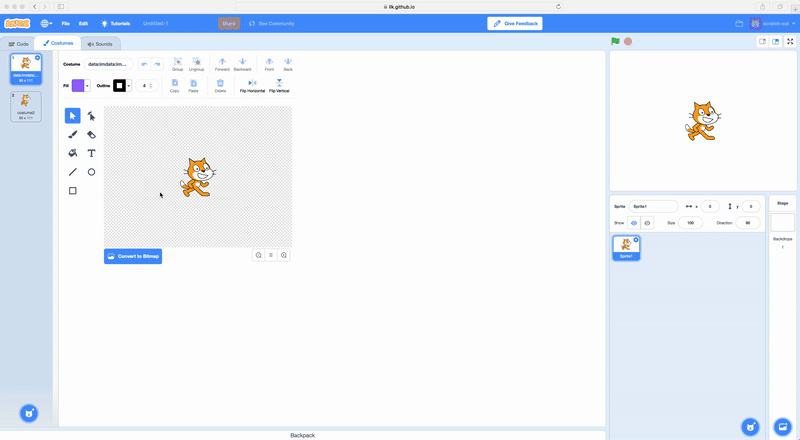 Dragging a Costume/BG/Sound/Sprite Tile by the text highlights other UI elements · Issue #2489 ...