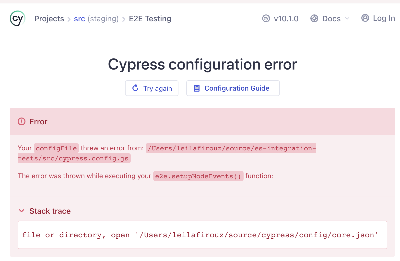 Cypress 10.0.0 or 10.0.1 Migration tool doesn't load · Issue #22065 · cypress-io/cypress · GitHub