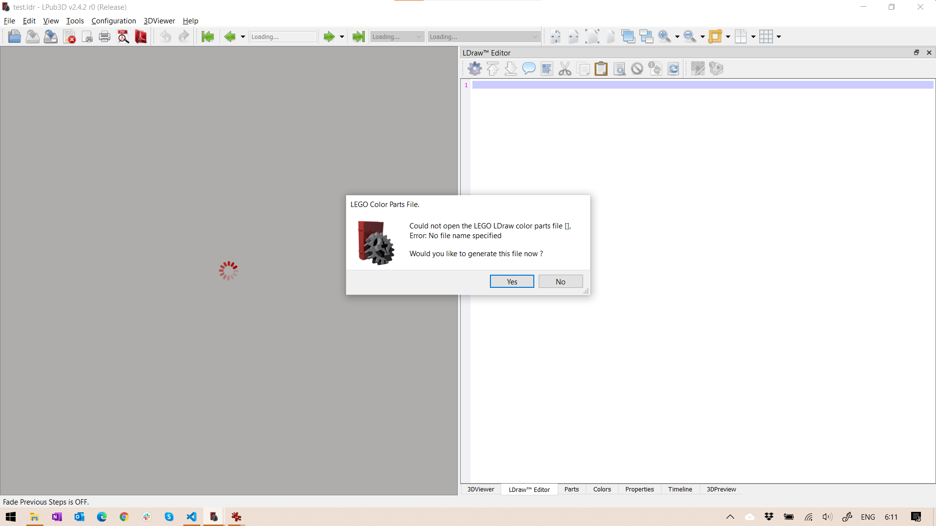 Unable to generate ldraw color parts file · Issue #527 · trevorsandy/lpub3d · GitHub