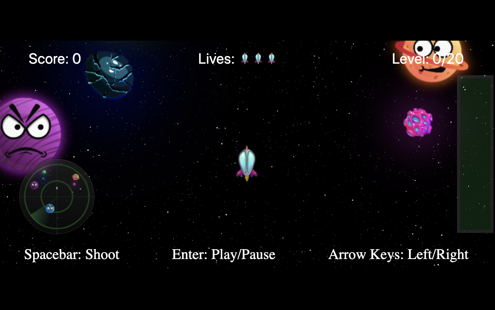 GitHub - nathanieldcooke/Game-V3.1: Version 3.1 of astroid-esc clone