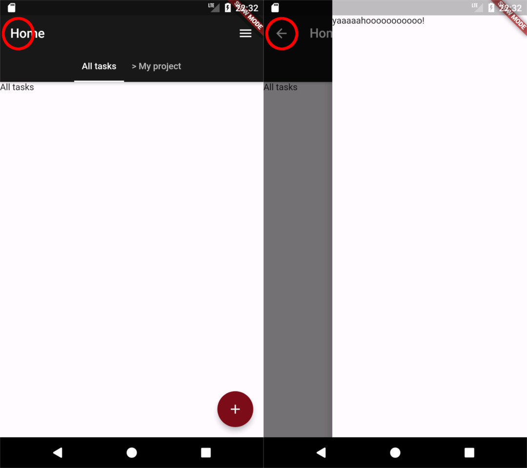 Back Button Shows Up On Underlying Page When Enddrawer Is Visible · Issue 13884 · Flutter 8347