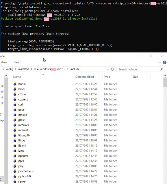 GDAL installed to wrong location? · Issue #19249 · microsoft/vcpkg · GitHub