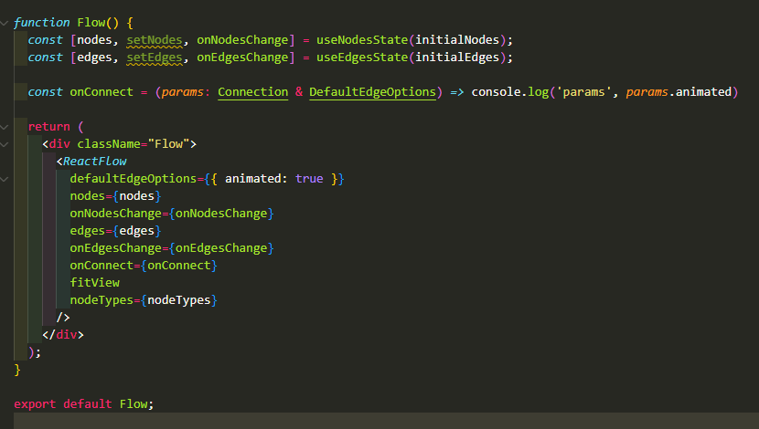 onConnect typed as Connection but includes DefaultEdgeOptions · Issue #2576 · xyflow/xyflow · GitHub