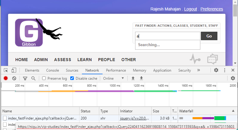 FastFinder search not working · Issue #1091 · GibbonEdu/core · GitHub