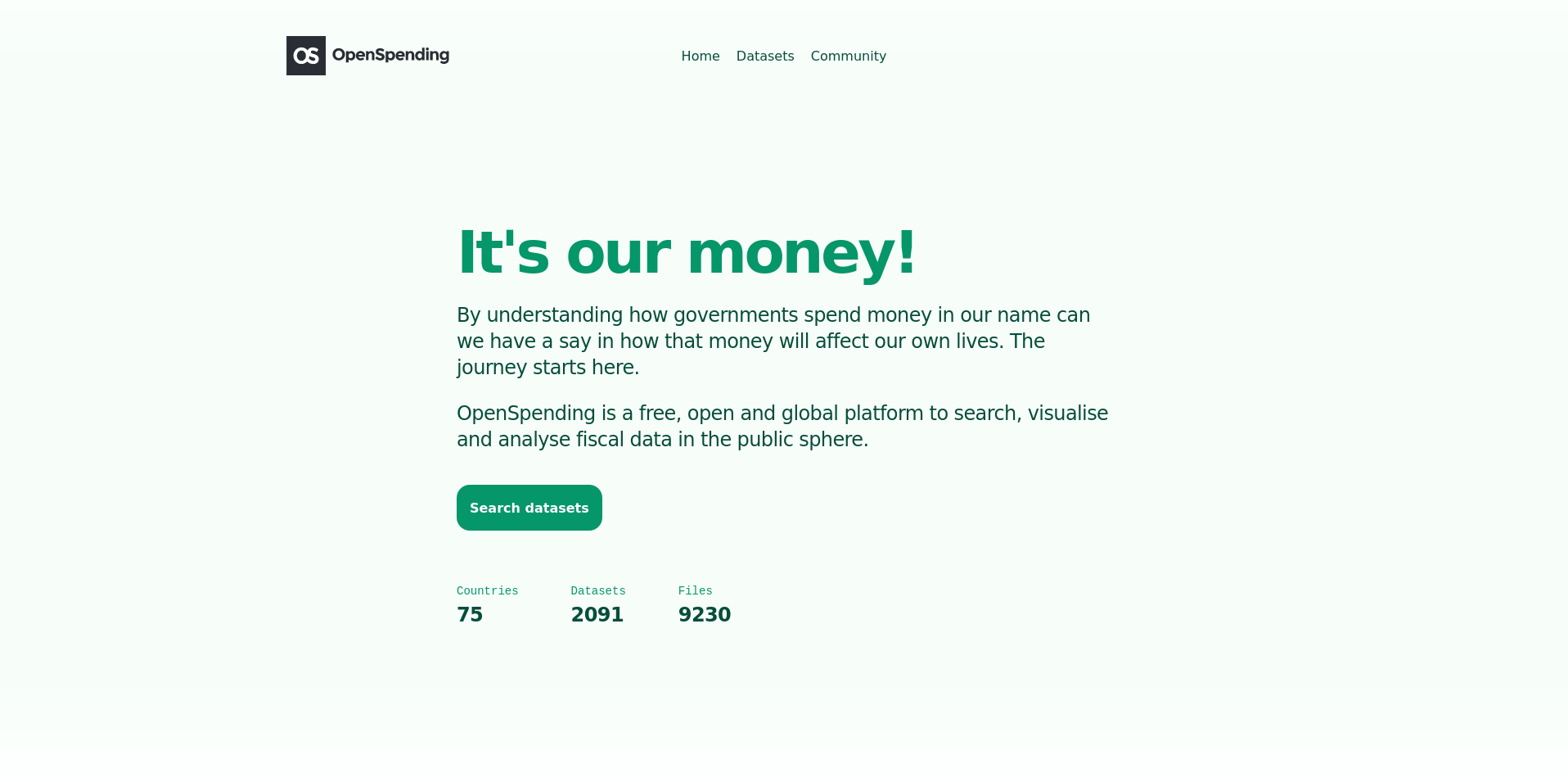 Openspending V01 Homepage · Issue 885 · Datopianportaljs · Github 