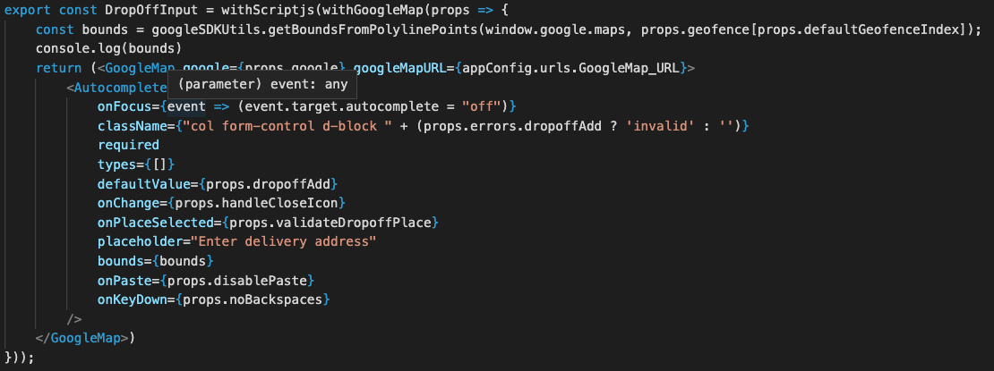 Updating bounds does not update the records. · Issue #77 · ErrorPro/react-google-autocomplete ...