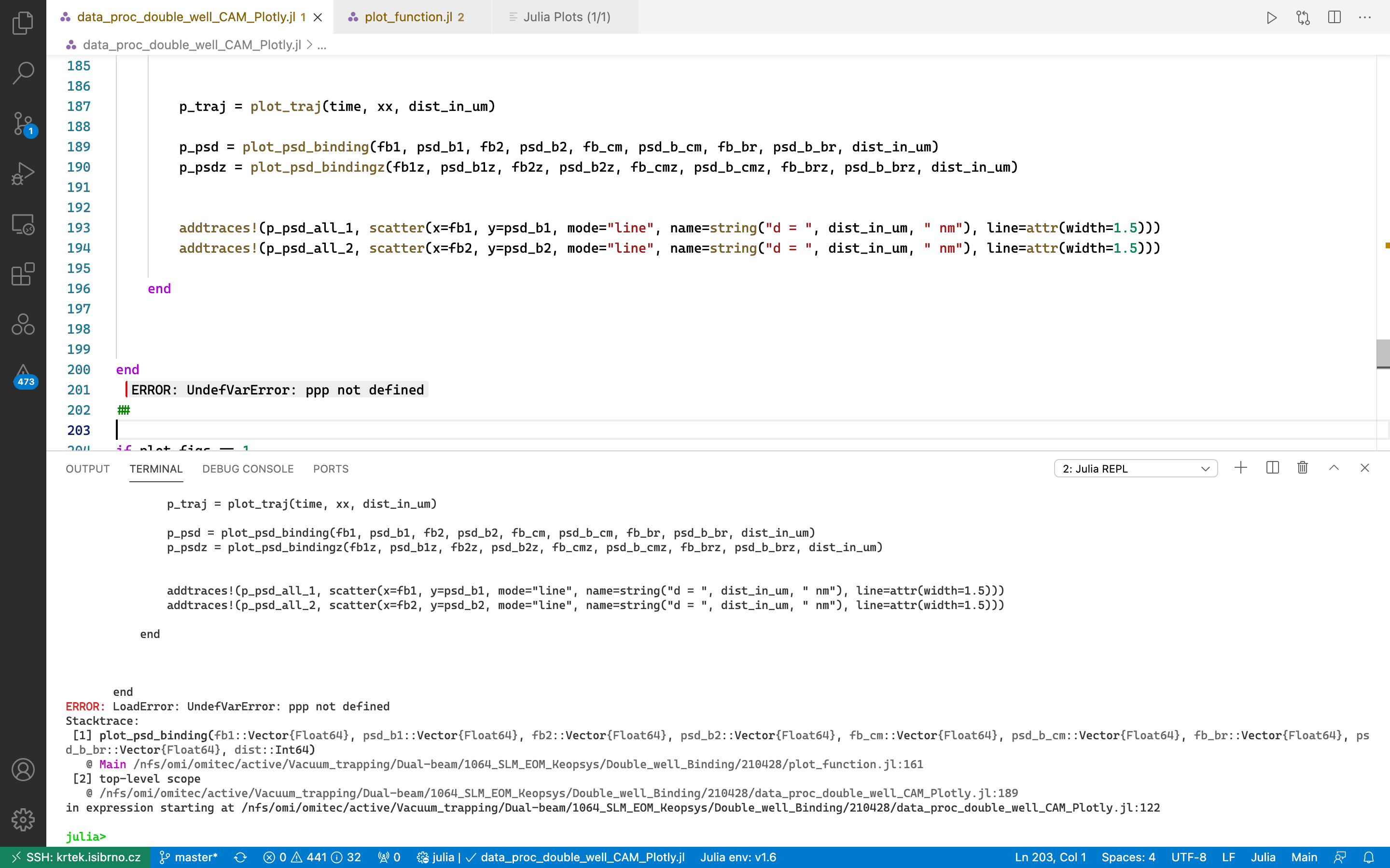 Error highlighting not working on NFS · Issue #2134 · julia-vscode ...