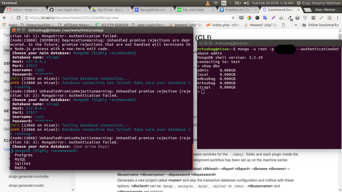 I can login mongo admin using password. But when i try to install it show error · Issue #641 ...