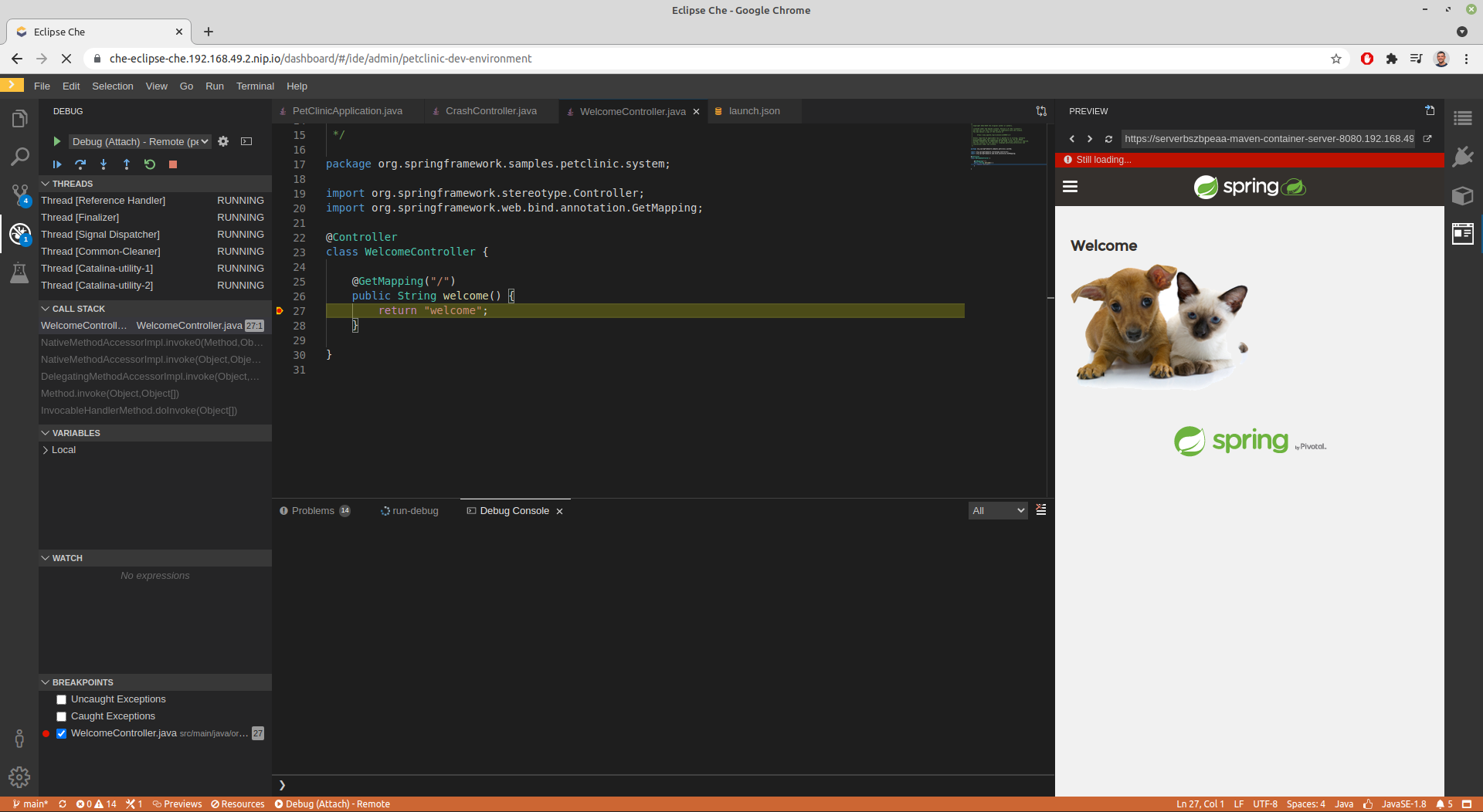 Debug session failed to launch in workspace because of "No delegateCommandHandler for vscode ...