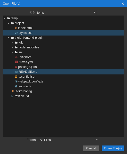 Re-align items in file dialog · Issue #2568 · eclipse-theia/theia · GitHub
