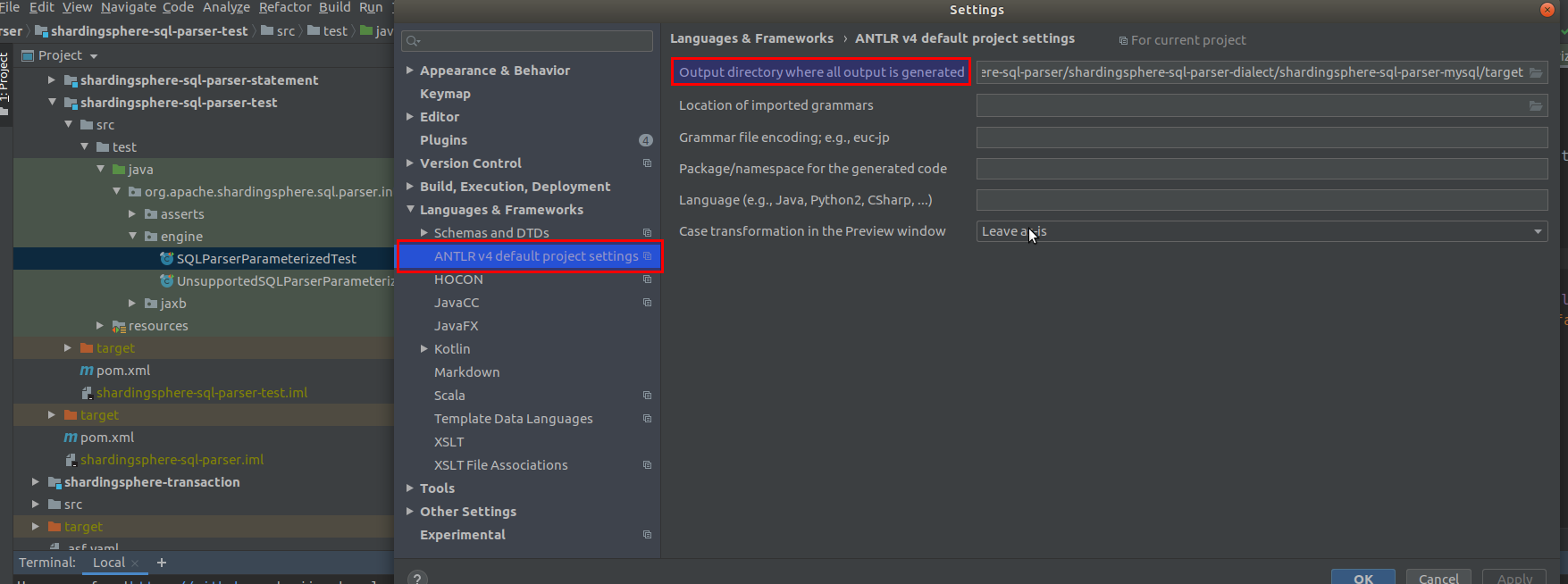 Make Antlr Plugin Not To Generate Additional File Automatically · Issue 6843 · Apache