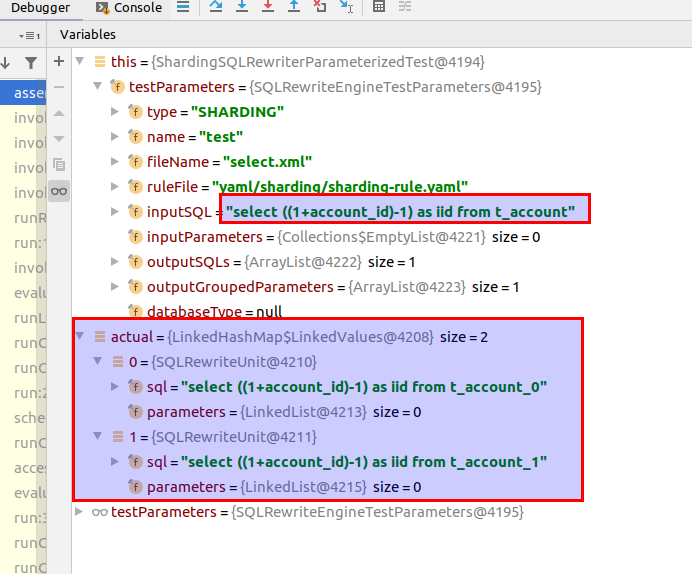SQL evaluated expressions with double parentheses can not sharding ...