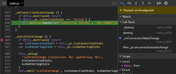iceStateChange not called when onconnectionstatechange is invoked first ...