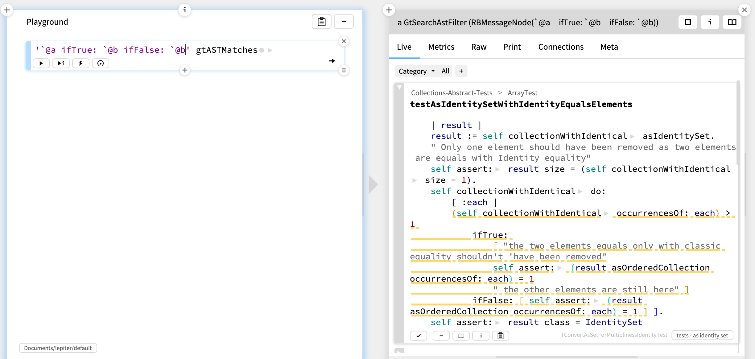 Filter highlighting does not work for AST matches and for class references · Issue #2130 ...