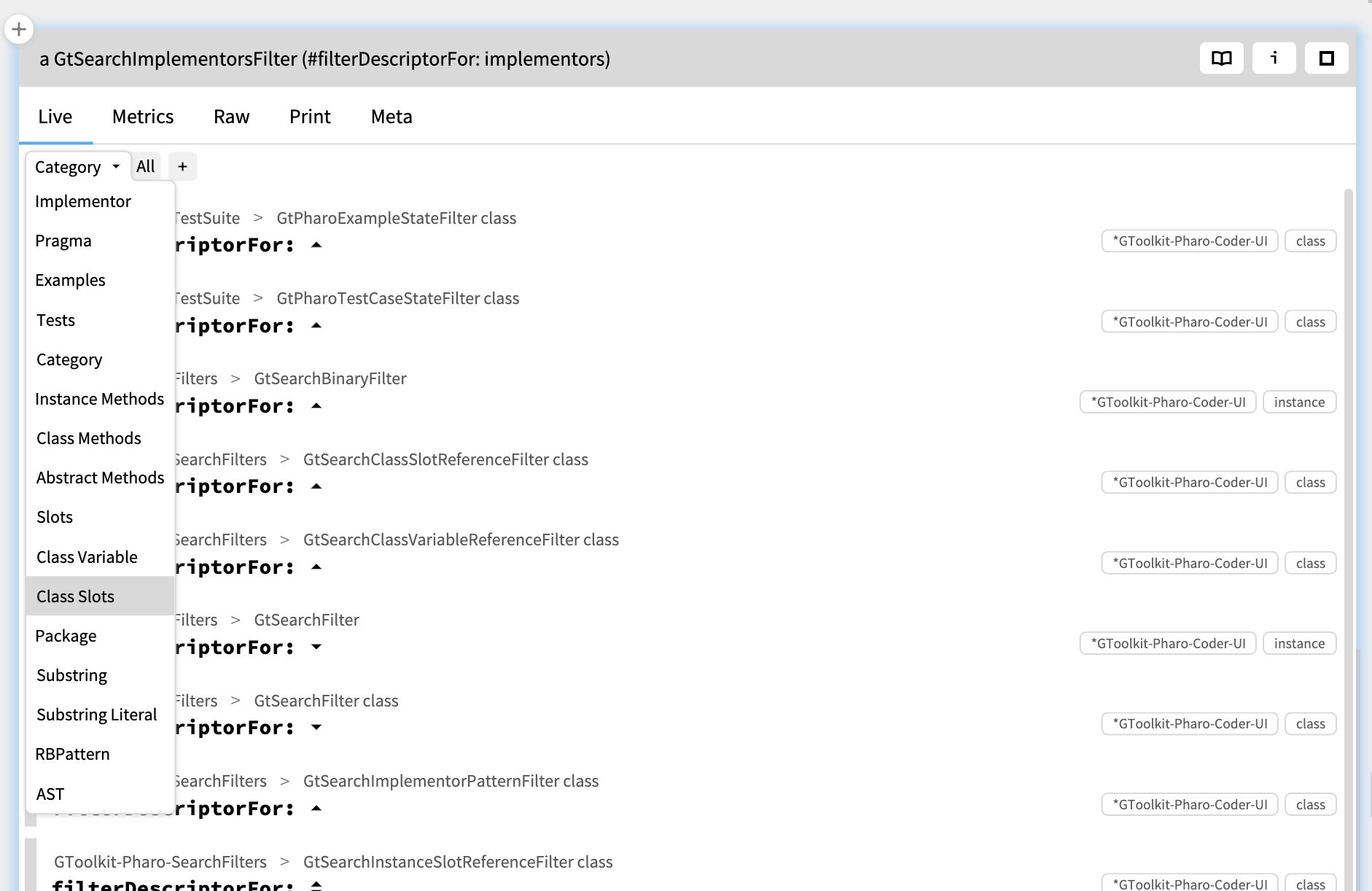 filter list showing wrong items for senders & implementers coders · Issue #2843 · feenkcom ...