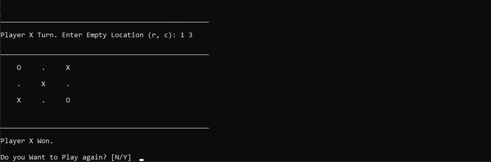 Github Moustafaabdelaziztic Tac Toe Tic Tac Toe Game Multi Dimensional Array Using
