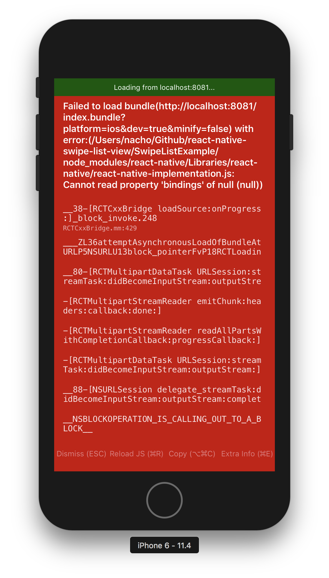I can run Demo · Issue #236 · jemise111/react-native-swipe-list-view · GitHub
