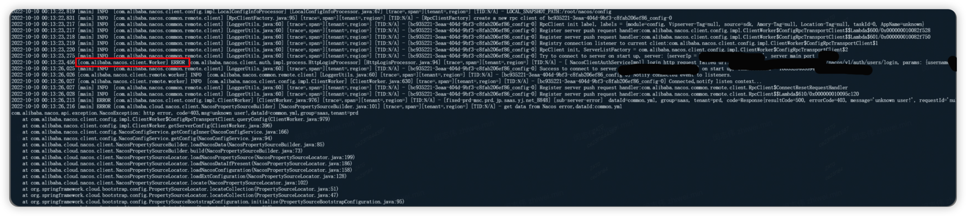 Nacos client 登录会有线程安全问题 · Issue #9315 · alibaba/nacos · GitHub