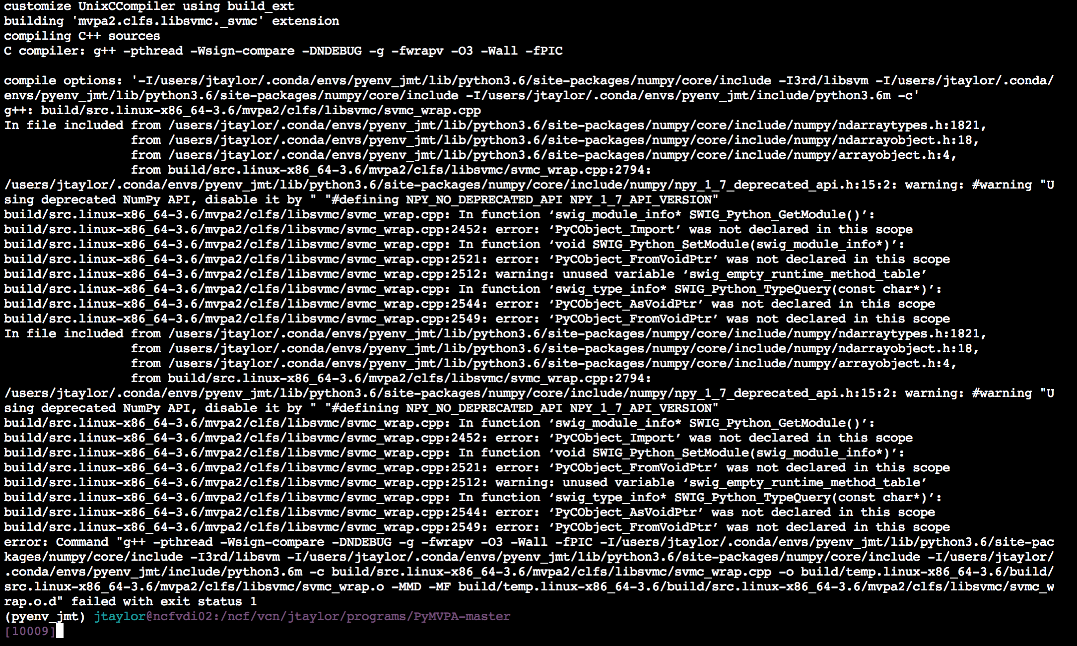 Installation Error · Issue #590 · PyMVPA/PyMVPA · GitHub