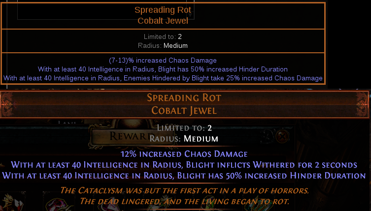 Spreading Rot Jewel Outdated · Issue #155 · PathOfBuildingCommunity ...