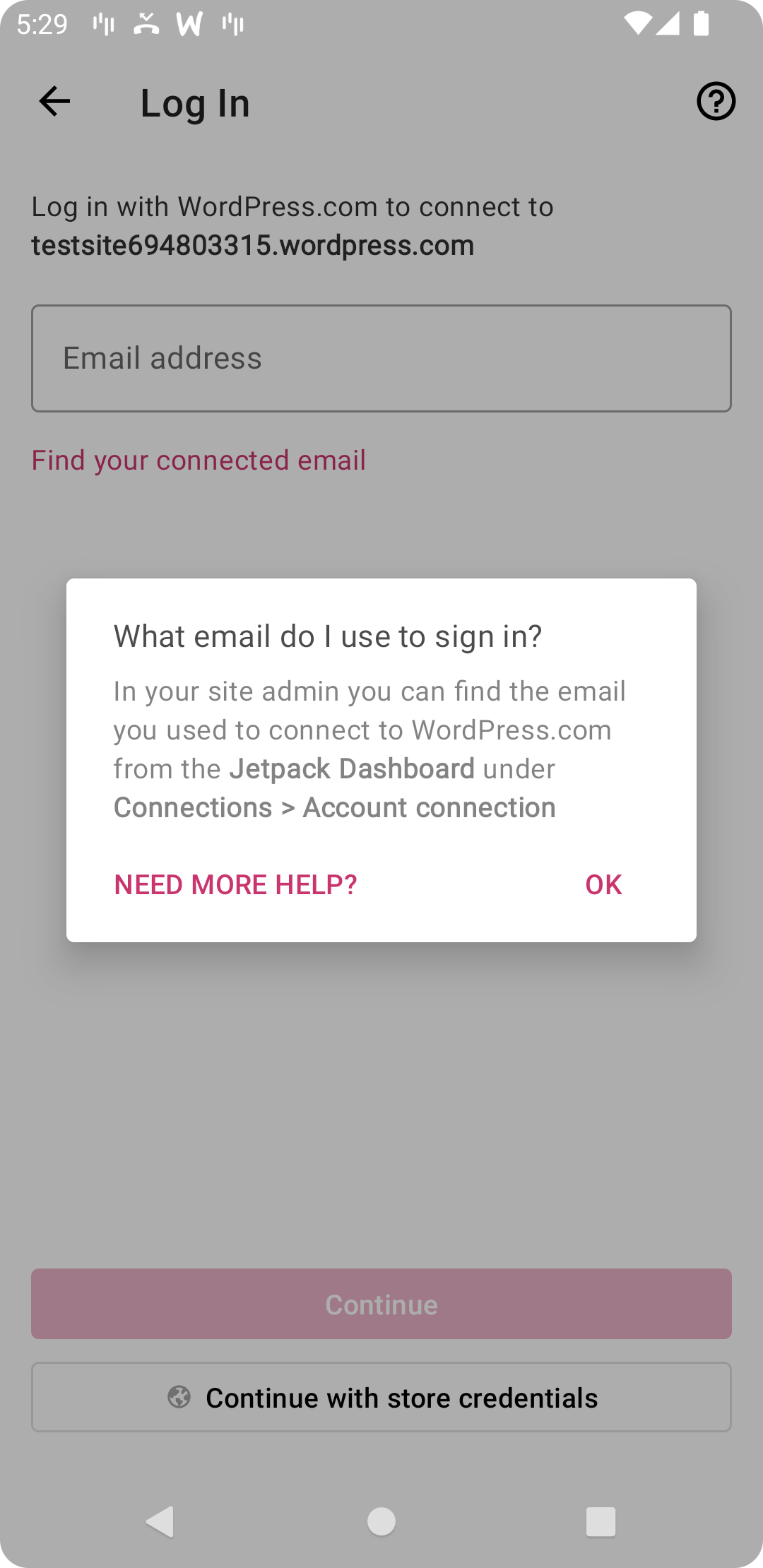 [login] Need More Help Button Doesn T Work In Email Help Dialog · Issue 7068 · Woocommerce
