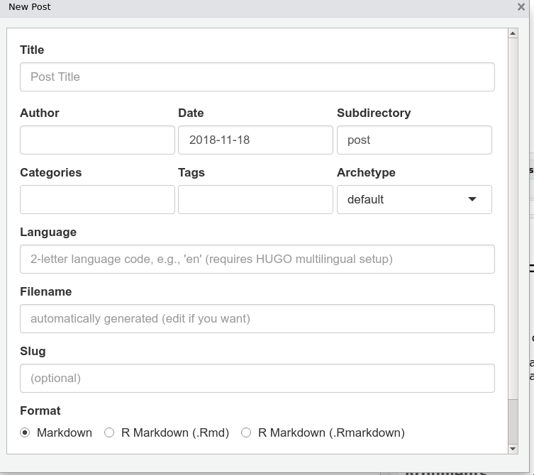 Multilingual support in "New post" RStudio addin · Issue #323 · rstudio/blogdown · GitHub
