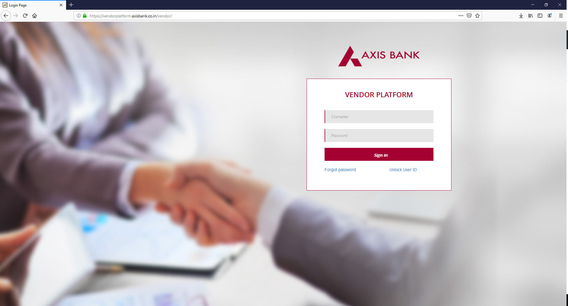 vendorplatform.axisbank.co.in - see bug description · Issue #30080 · webcompat/web-bugs · GitHub