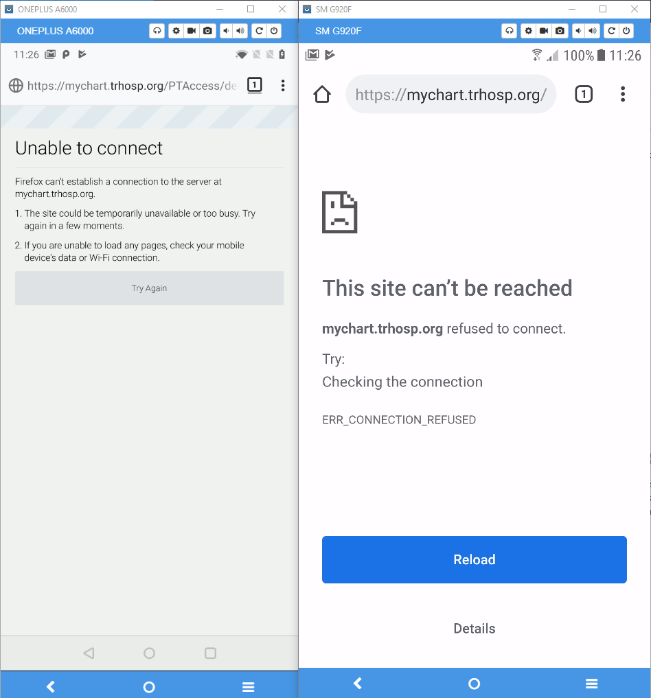 mychart.trhosp.org - site is not usable · Issue #31915 · webcompat/web-bugs · GitHub