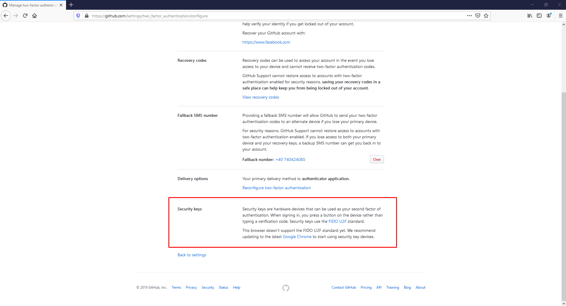 github.com - Firefox not supporting U2F · Issue #38182 · webcompat/web-bugs · GitHub
