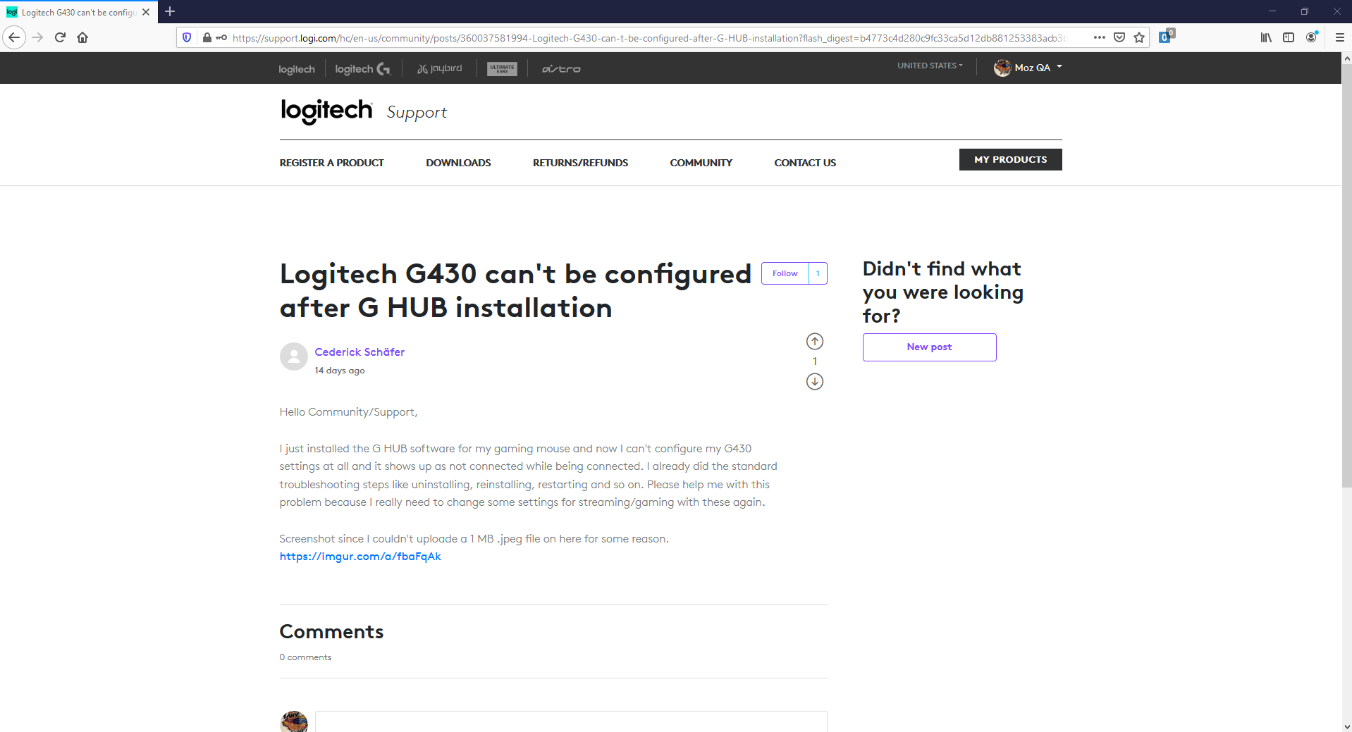 id.logi.com - site is not usable · Issue #46055 · webcompat/web-bugs · GitHub
