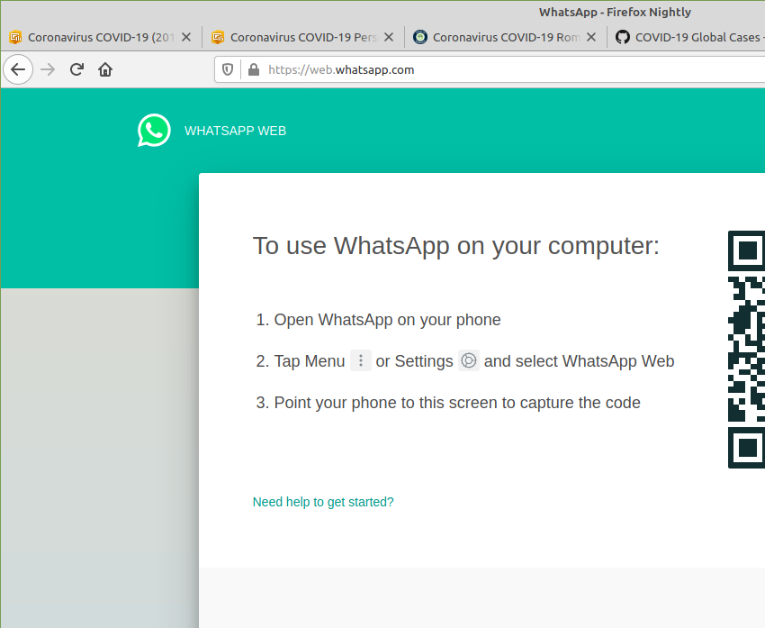 web.whatsapp.com - site is not usable · Issue #51456 · webcompat/web-bugs · GitHub