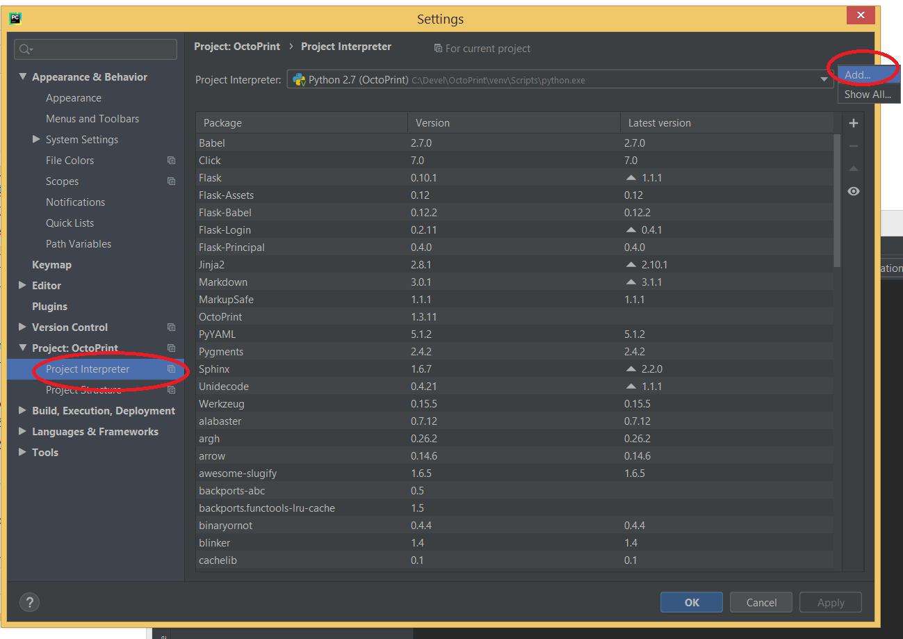 Development : Setting up development environment · Issue #3259 · OctoPrint/OctoPrint · GitHub