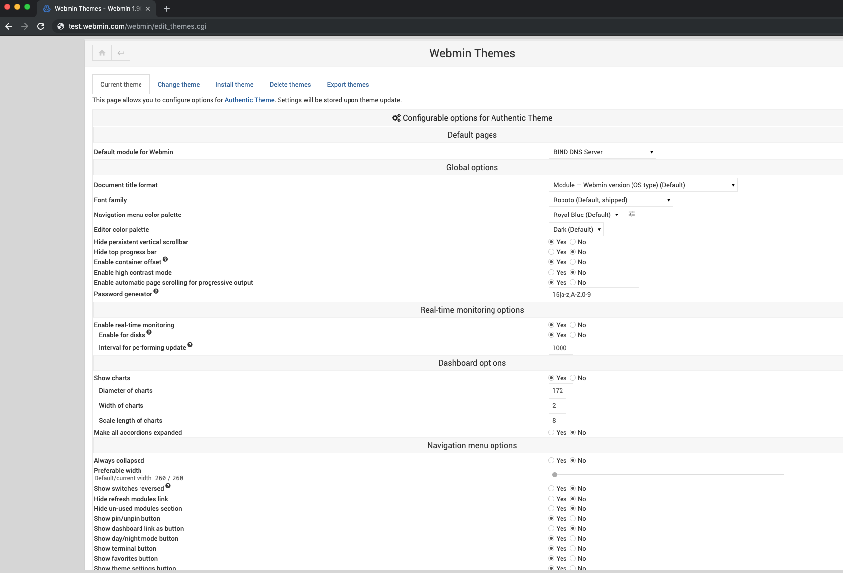 Bind DNS Server display problem · Issue #1336 · webmin/authentic-theme · GitHub