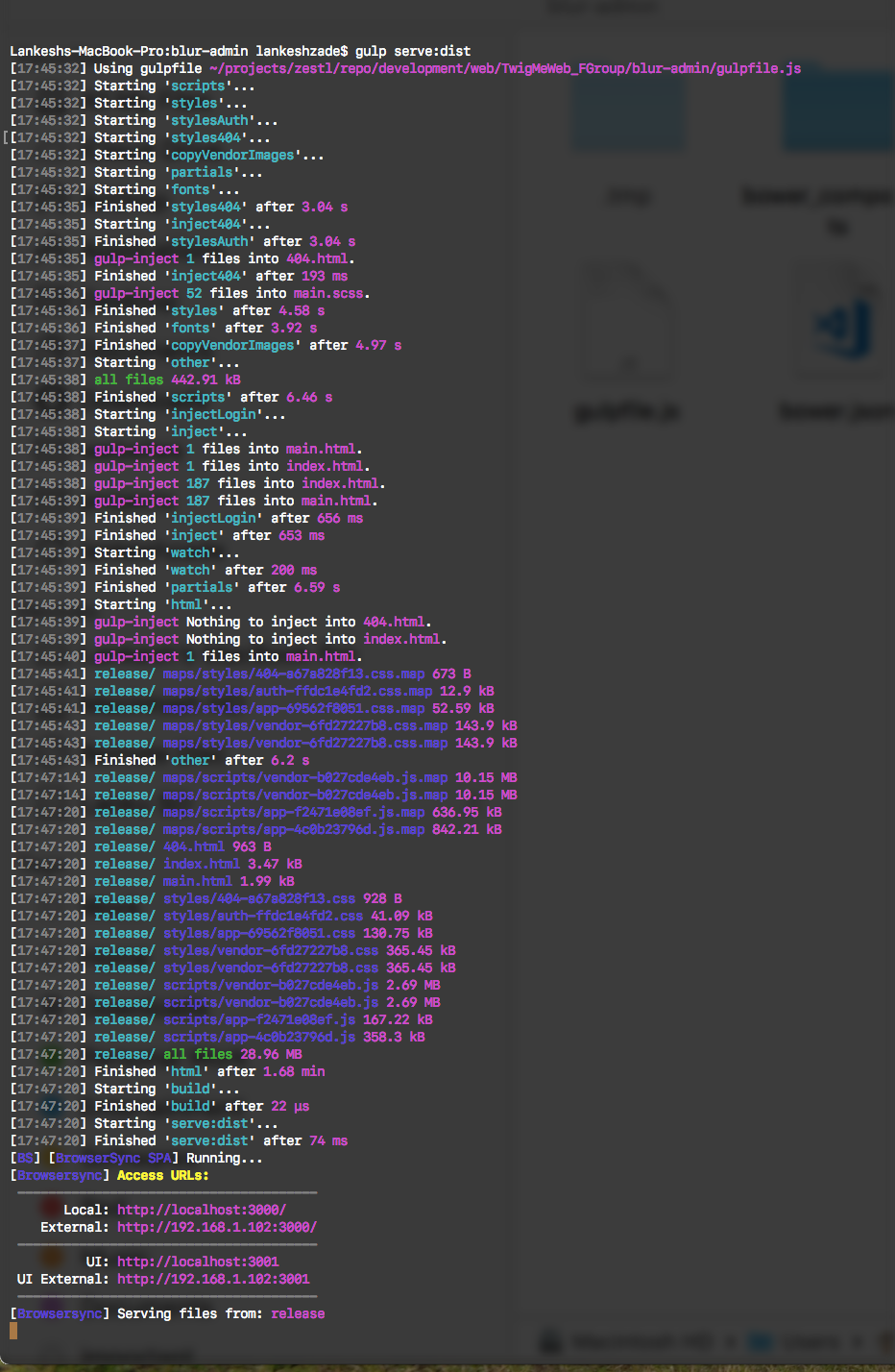 How to use gulp for creating a bundled web application · Issue #369 · akveo/blur-admin · GitHub