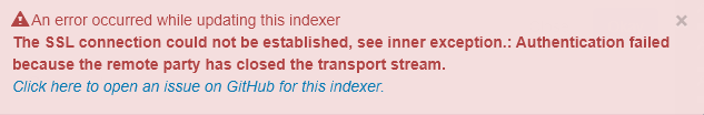[rutracker][kinozal.tv] The SSL connection could not be established, see inner exception ...
