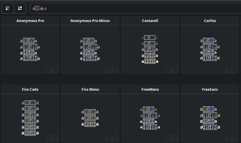 Display of fallback character · Issue #290 · FontManager/font-manager · GitHub