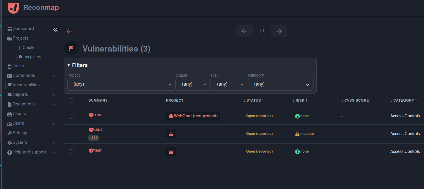 Vulnerabilities: search and filters · Issue #103 · reconmap/reconmap · GitHub