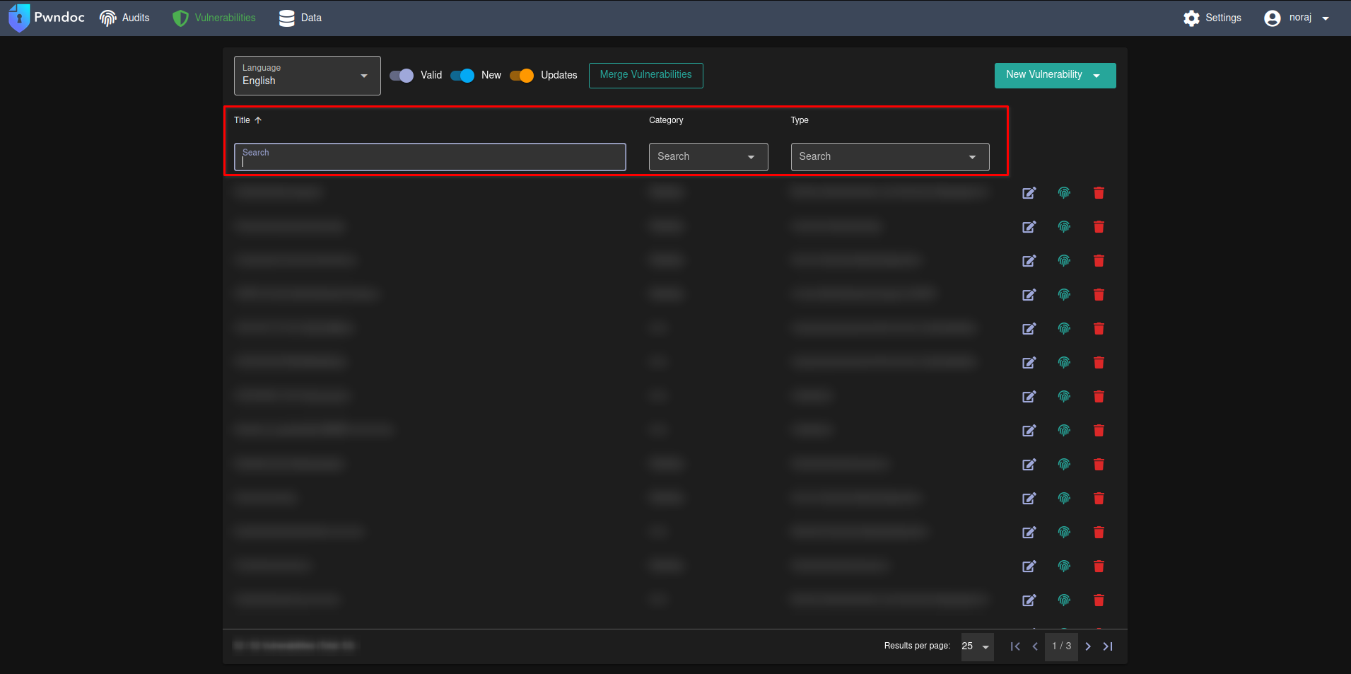 Vulnerability search view custom columns · Issue #86 · pwndoc-ng/pwndoc-ng · GitHub