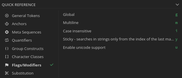 ECMAScript regexp v flag · Issue #2074 · firasdib/Regex101 · GitHub ECMAScript regexp v flag · Issue #2074 · firasdib/Regex101 · GitHub