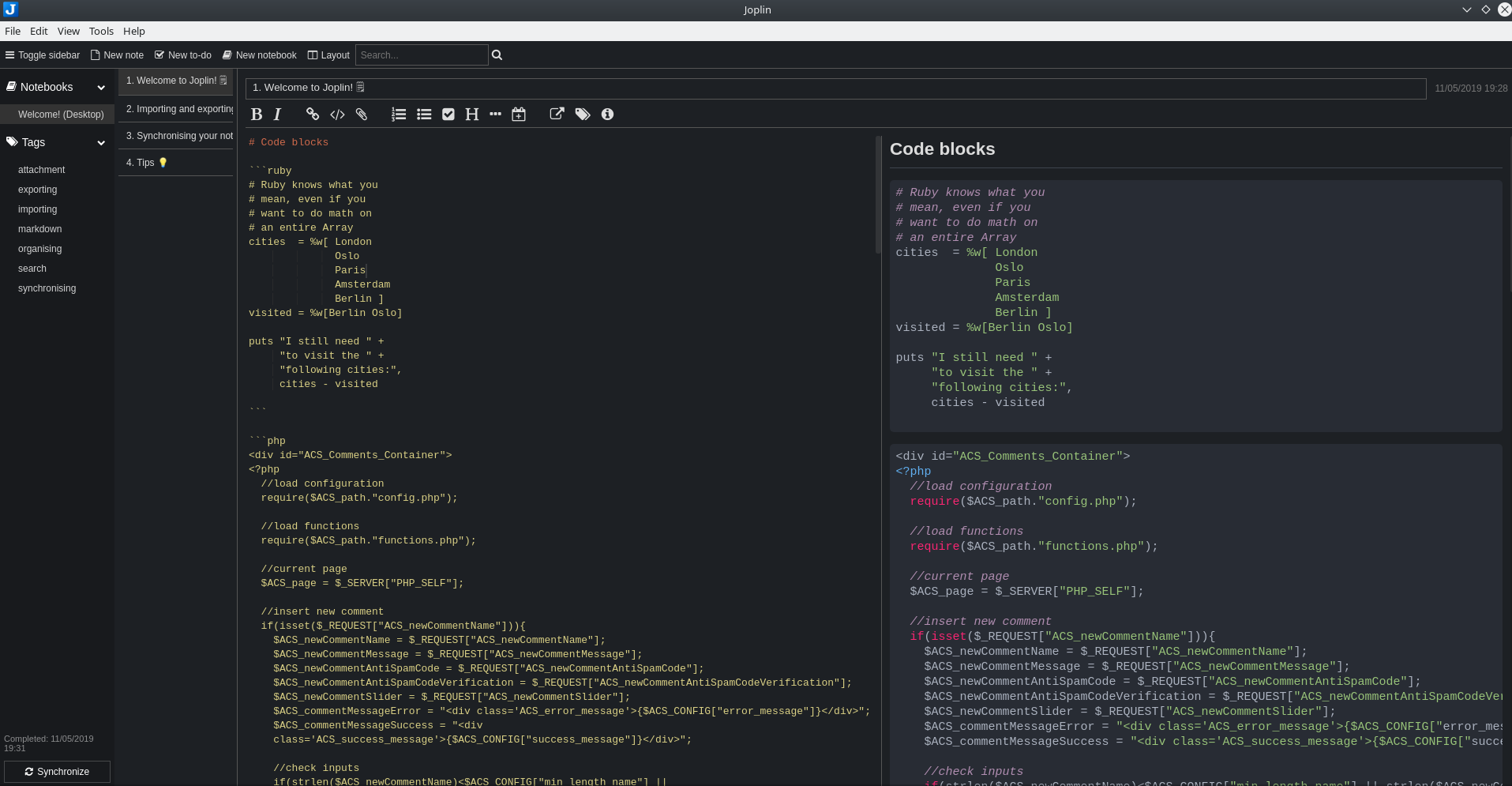 [Bug] No syntax highlight in edit mode · Issue #1513 · laurent22/joplin ...
