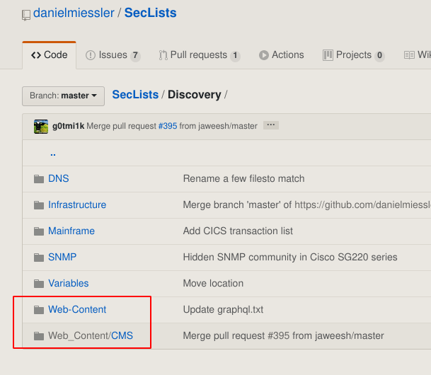 Chore: architecture · Issue #398 · danielmiessler/SecLists · GitHub