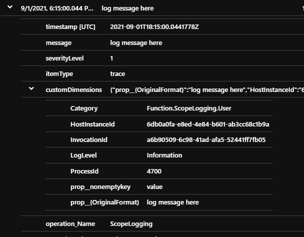 ILogger BeginScope not logging kvpair when value is empty string · Issue #2402 · microsoft ...
