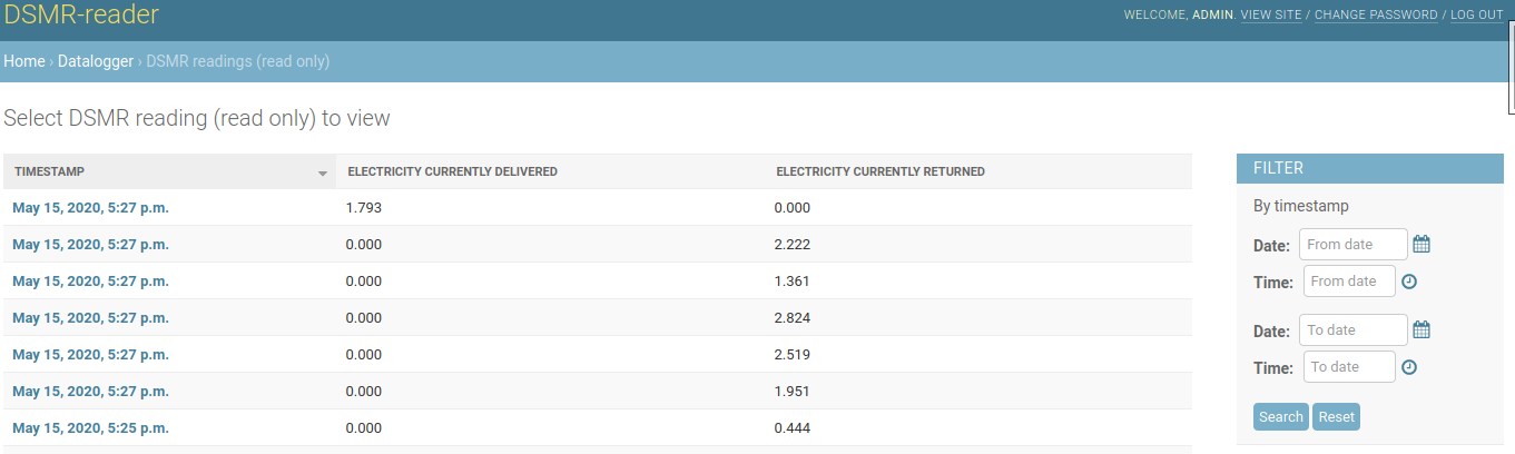 Meterstanden van een bepaalde dag. · Issue #997 · dsmrreader/dsmr-reader · GitHub