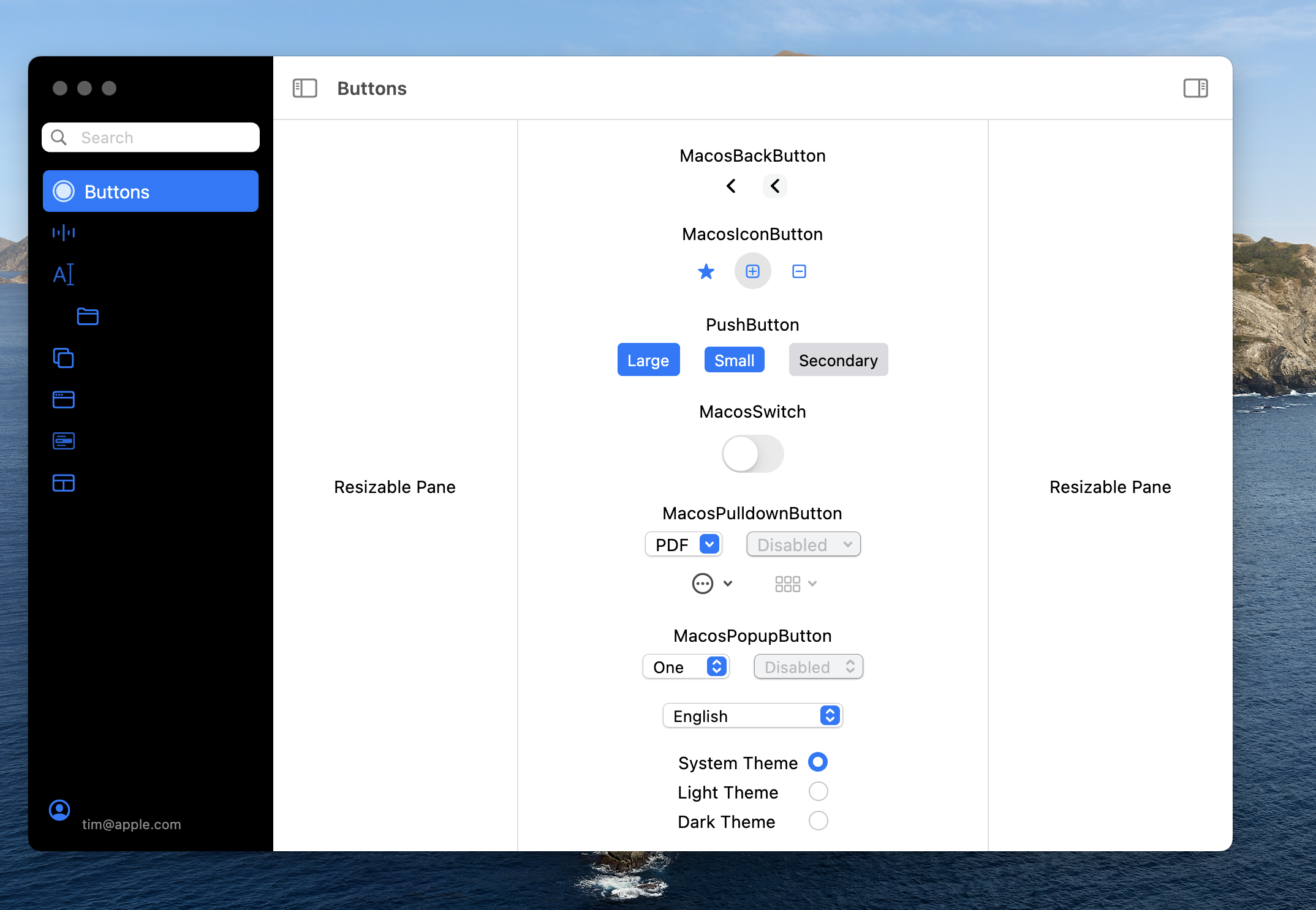 SideBar background color is completely dark when running with Light theme · Issue #319 · macosui ...